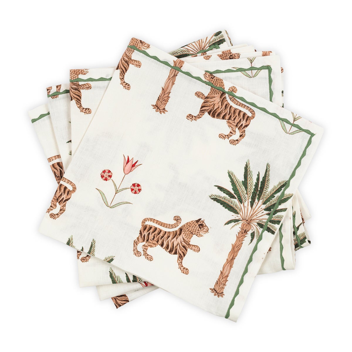 Tiger Palm Napkins, Set of 4 | Schumacher Design Shop