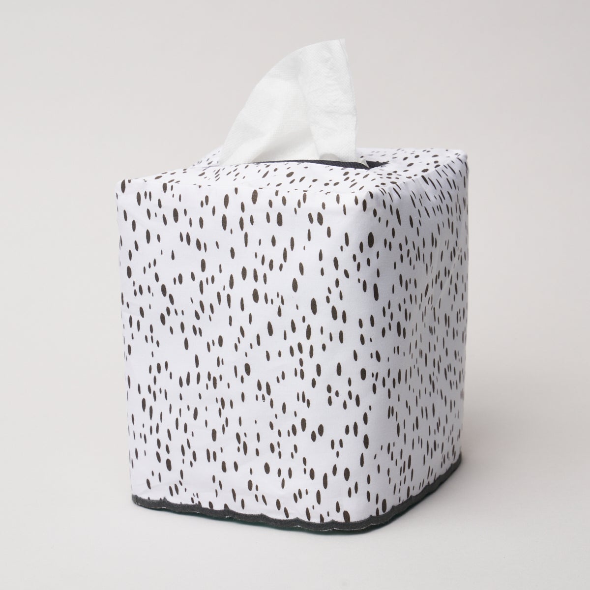 Celine Tissue Box Cover, Charcoal | Schumacher Boutique