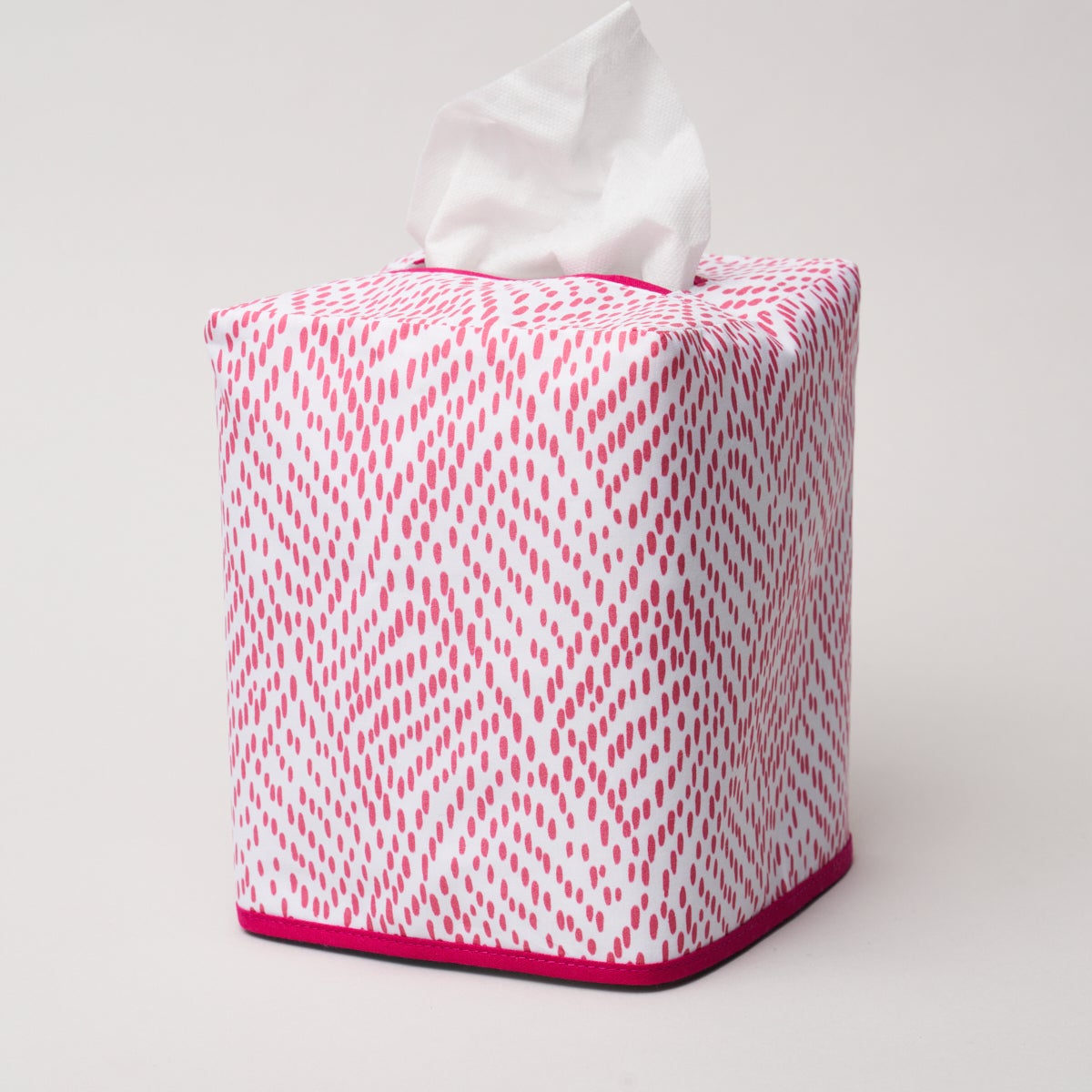 Duma Diamond Tissue Box Cover, Berry | Schumacher Boutique